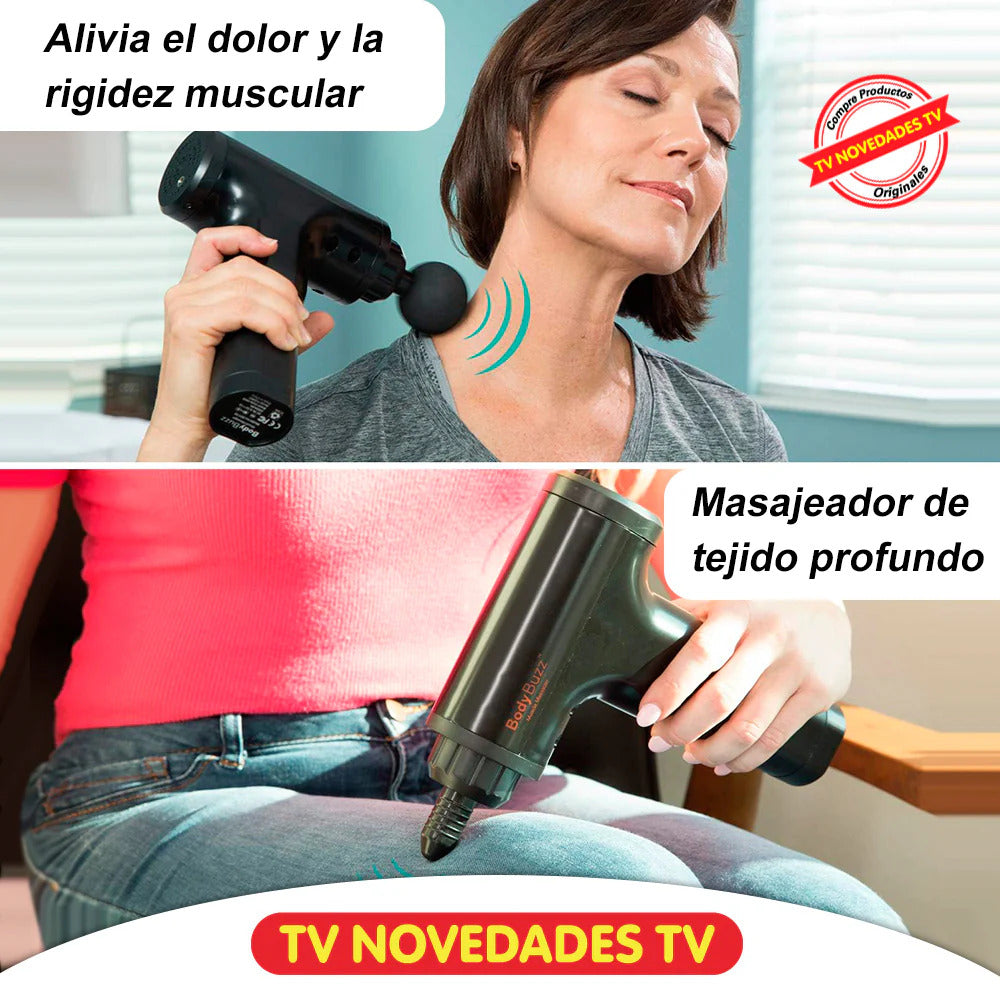 Body Buzz Massager Pistola Masajeadora Recargable Portátil De Tejido P ...